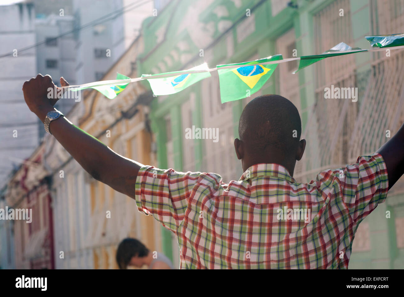 Flags street hi-res stock photography and images - Alamy