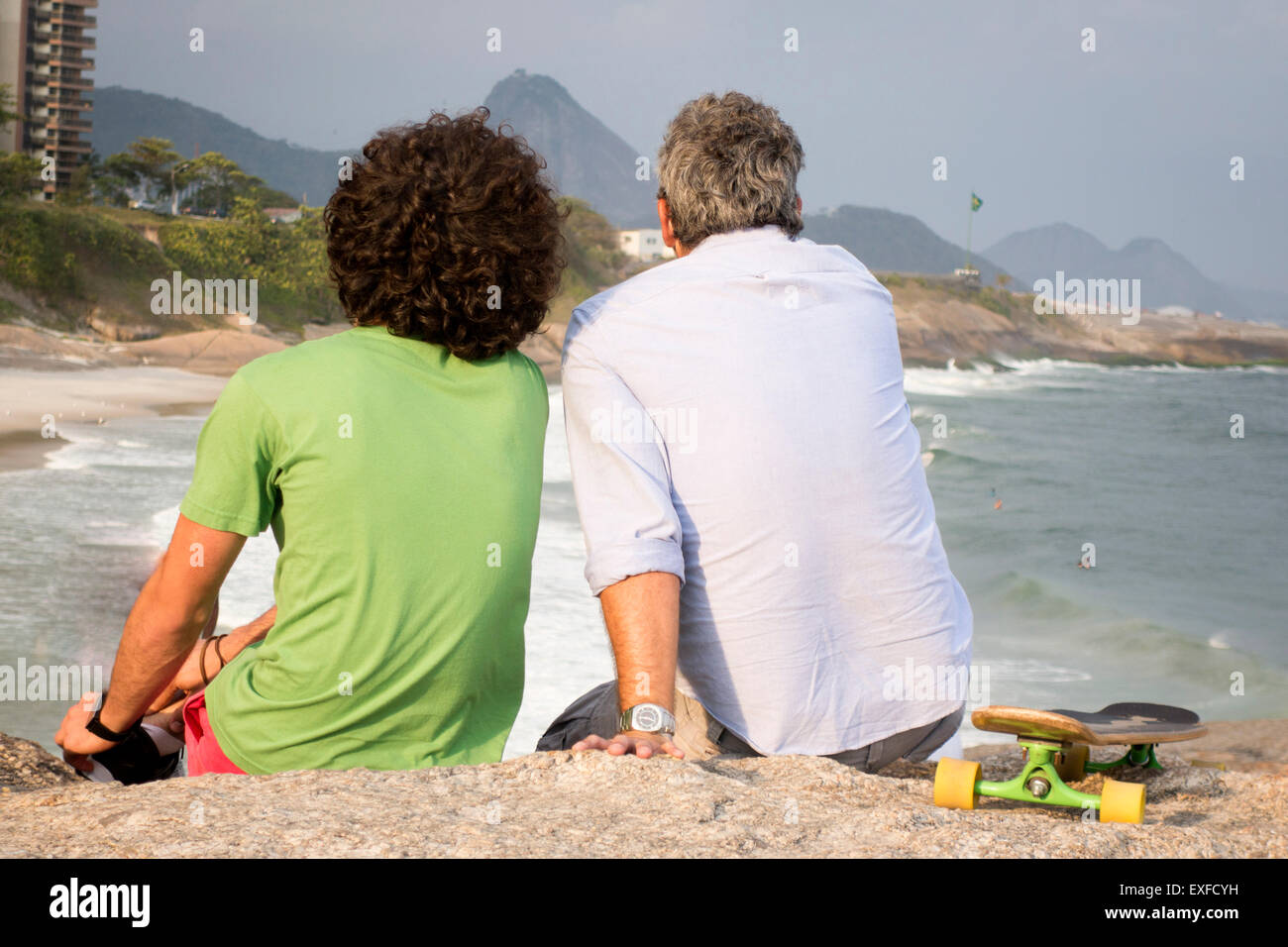 Father and son, Ipanema Beach, Rio de Janeiro, Brazil Stock Photo - Alamy