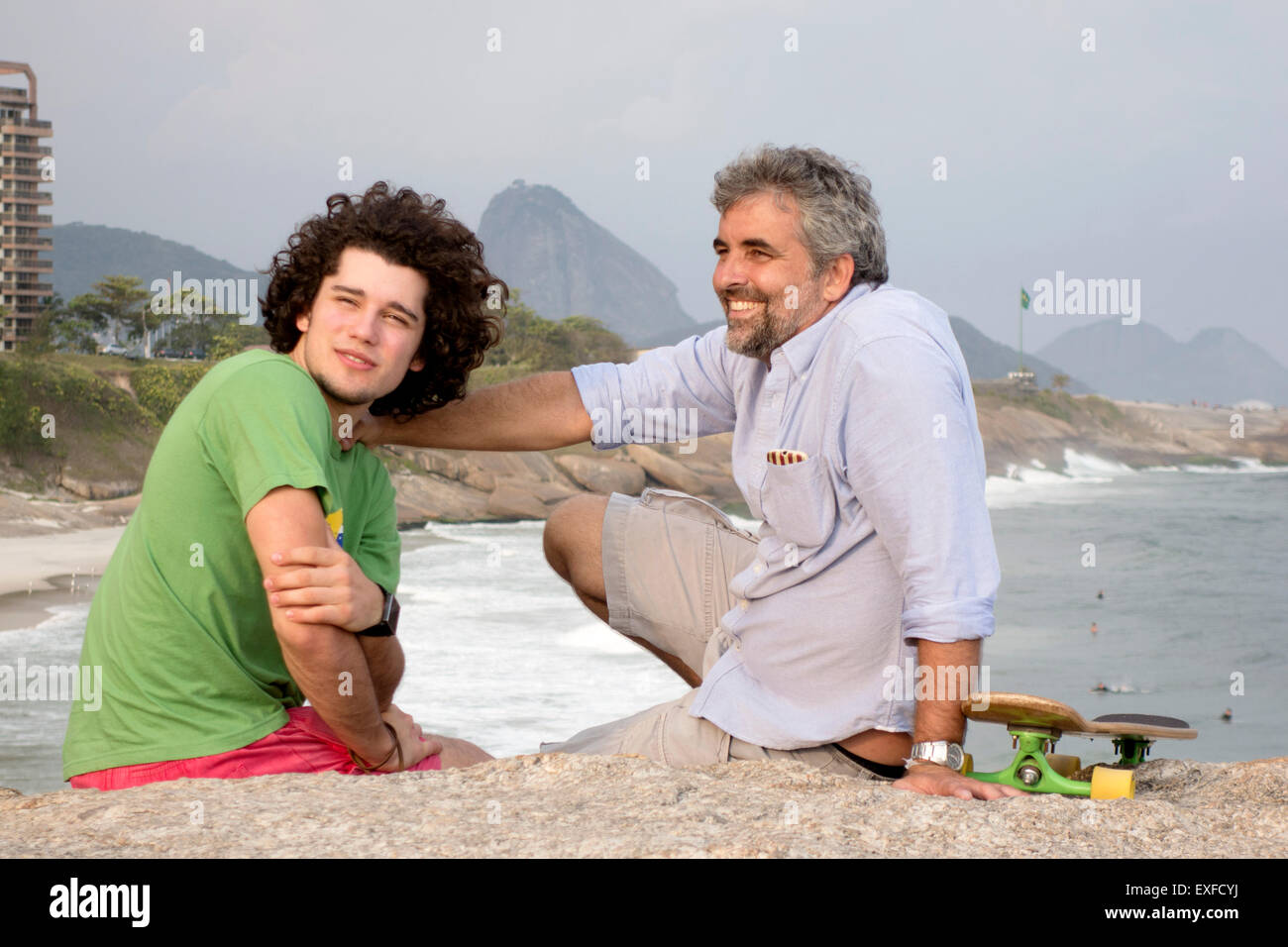 Father and son, Ipanema Beach, Rio de Janeiro, Brazil Stock Photo - Alamy