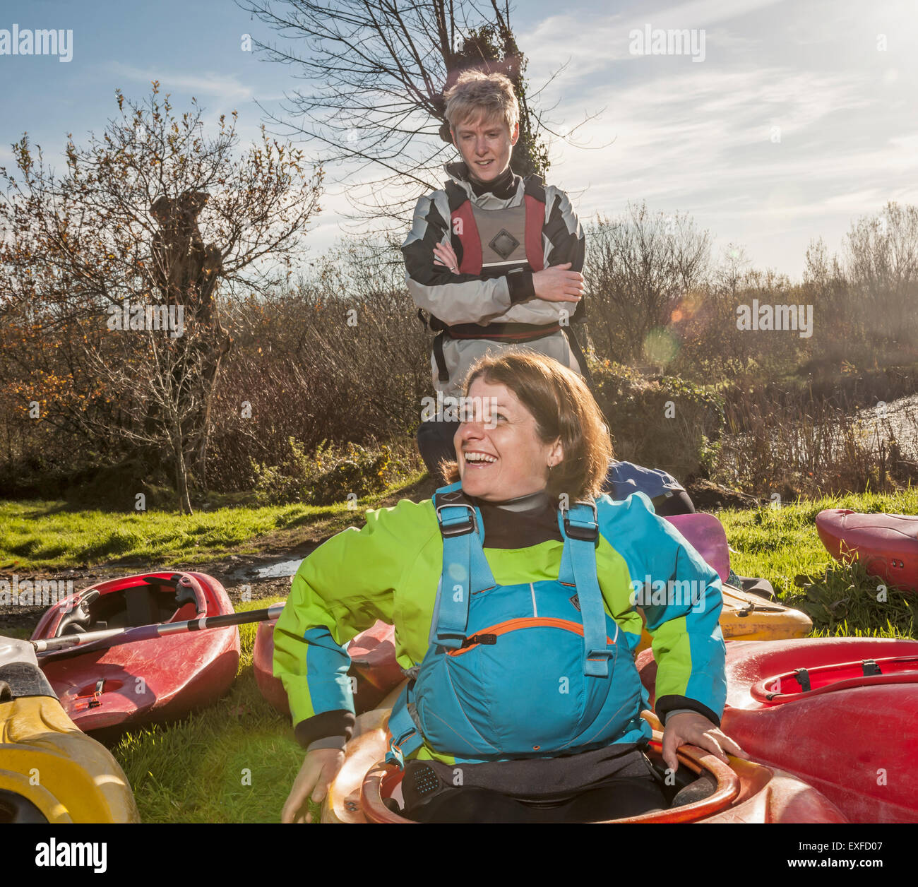 Woman life preserver hi-res stock photography and images - Alamy