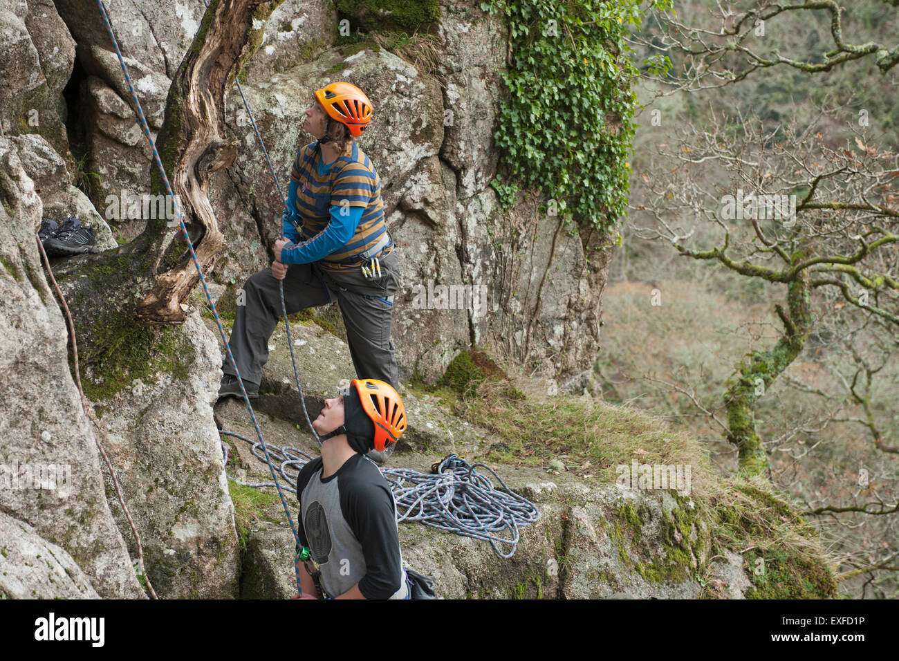 Two rock climbers hi-res stock photography and images - Alamy