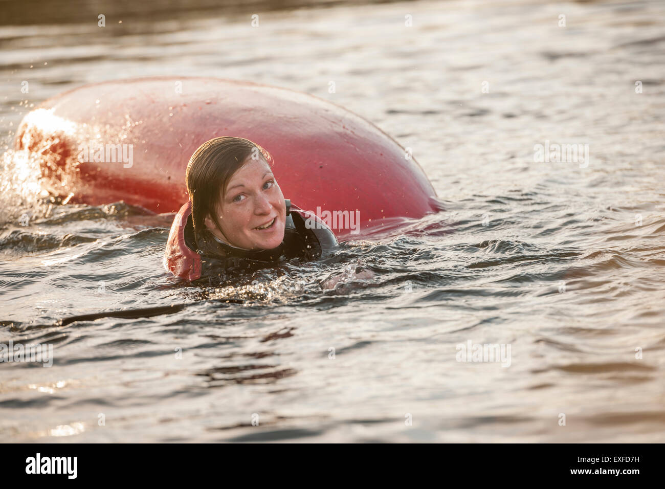 Woman Falling Into Water