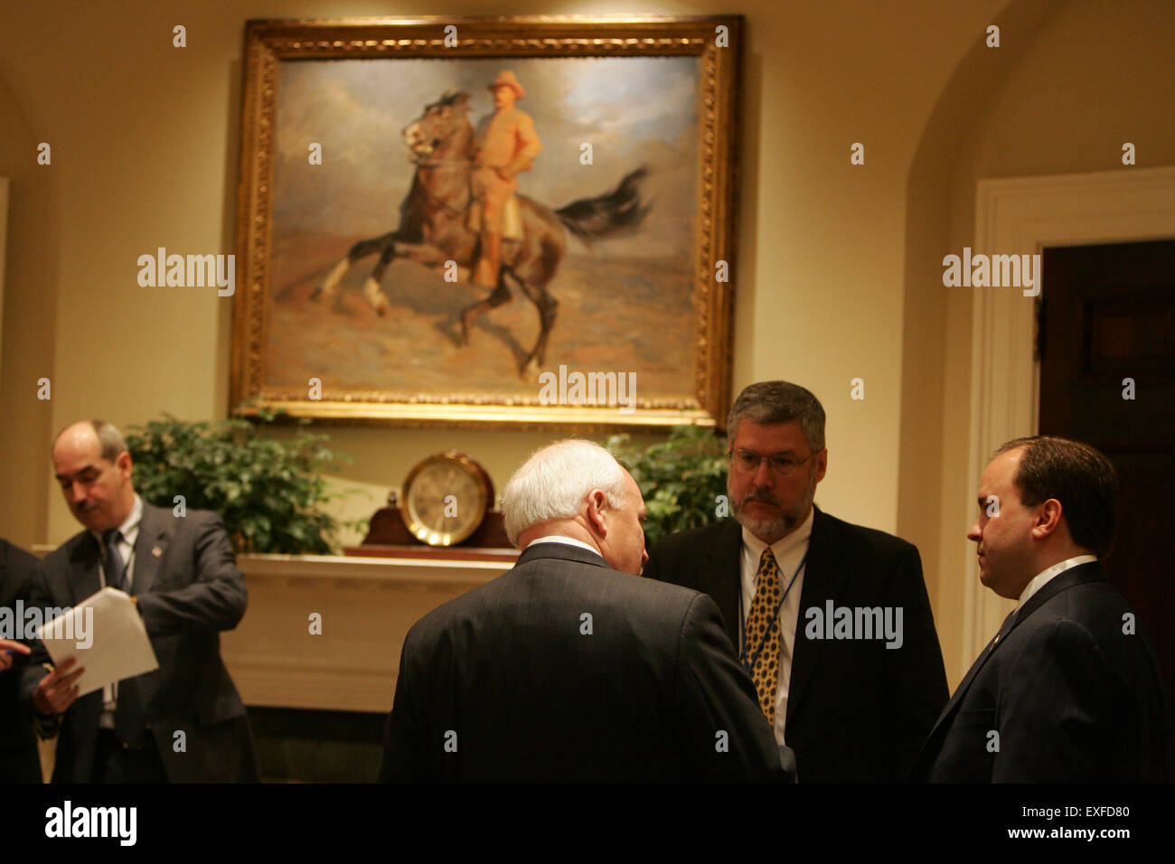 Vice President Cheney and David Addington and Others in Roosevelt Stock ...