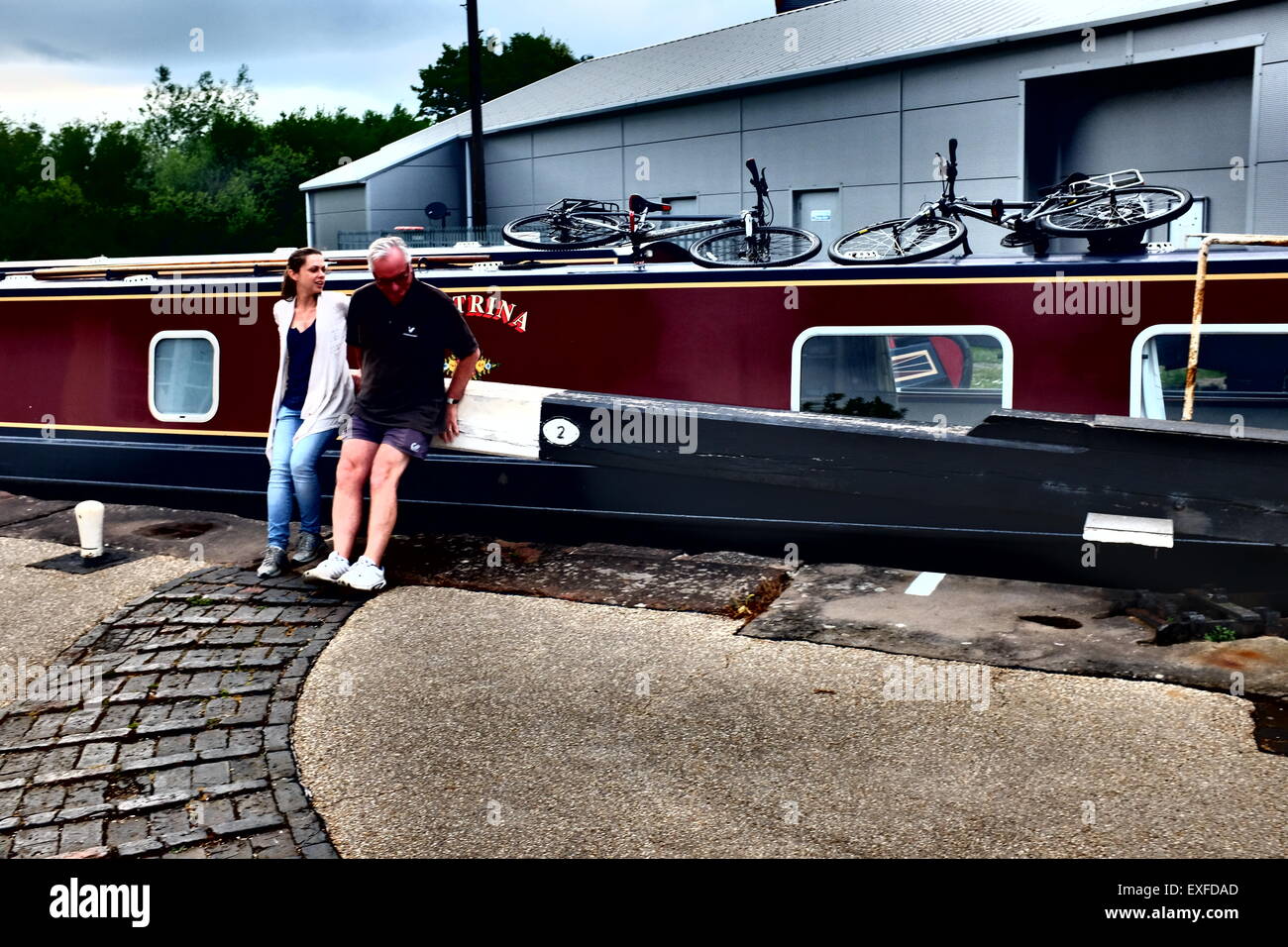 Narrow Boats on Diglis Basin Worcester, worcestershire Stock Photo - Alamy