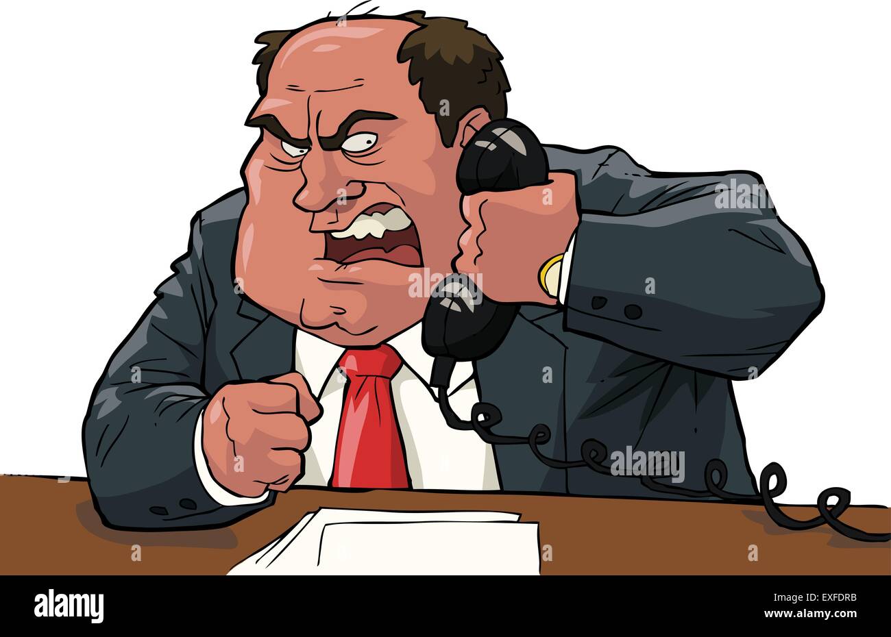 Angry Telephone Operator Stock Vector Images - Alamy