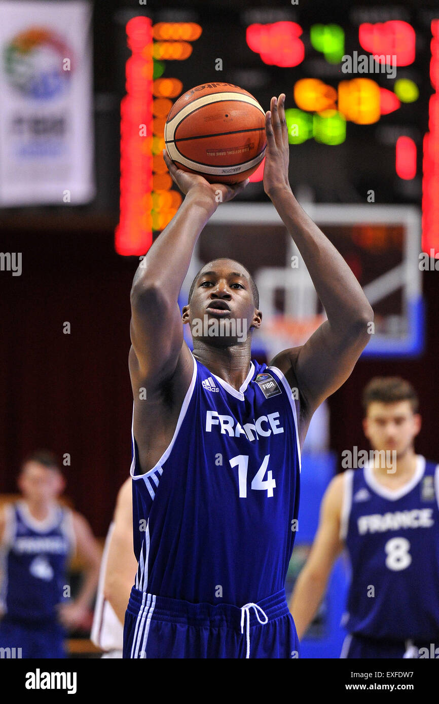 Lignano, Italy. 13th July, 2015. Alpha Kaba (FRA) shots during the U20 ...