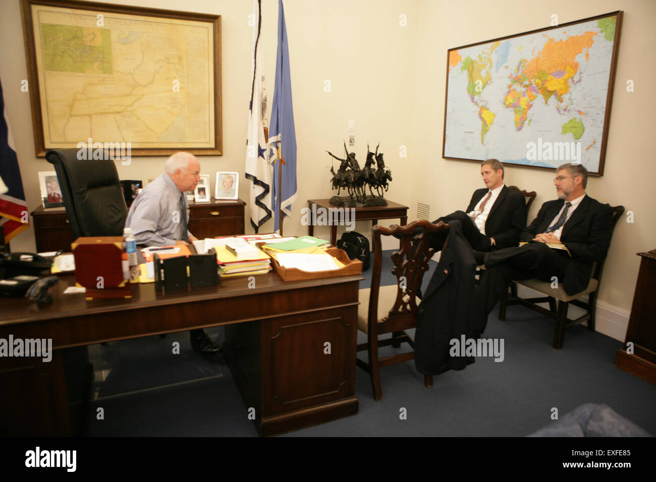 Vice President Cheney in His Office at the White House Stock Photo - Alamy