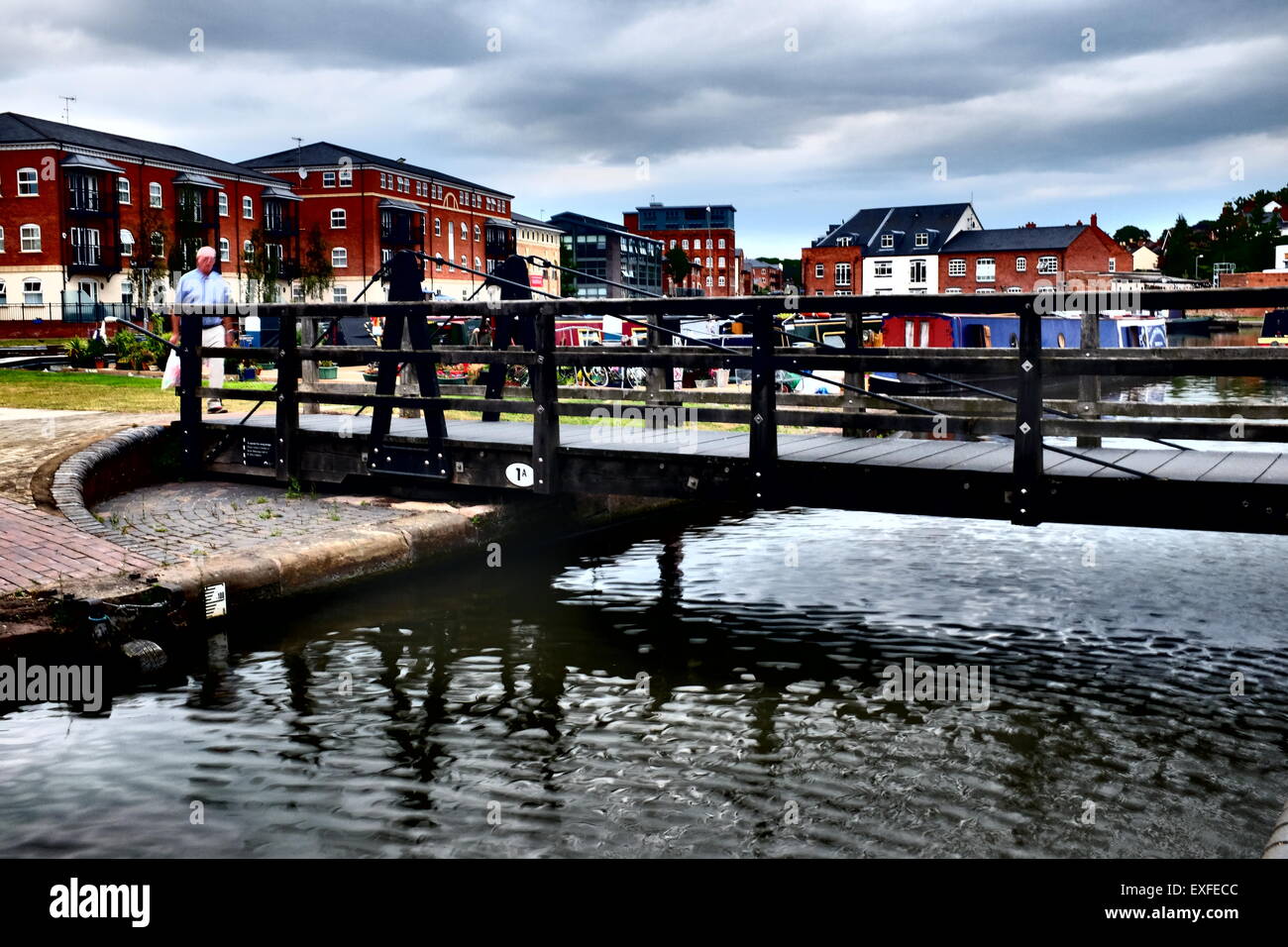 Narrow Boats on Diglis Basin Worcester, worcestershire Stock Photo - Alamy