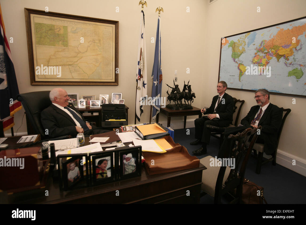 Vice President Cheney Meets with David Addington and John Hannah Stock ...