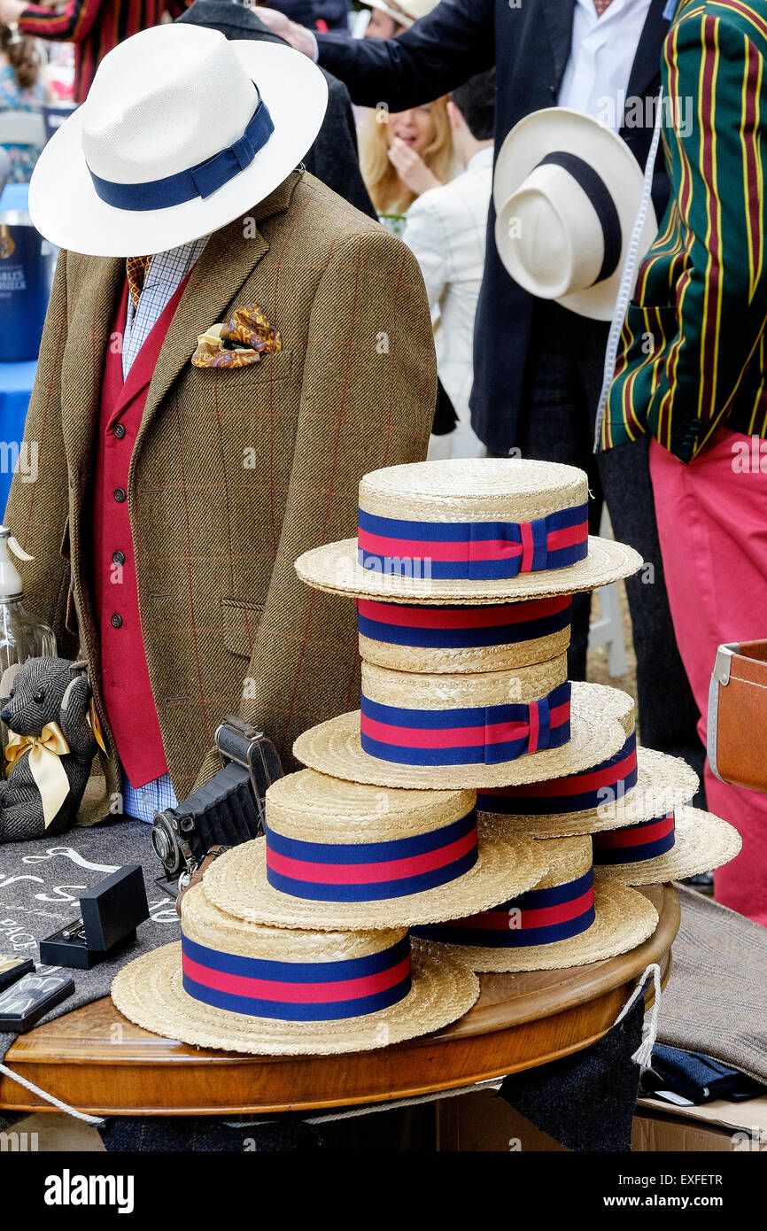 Boaters on display at the Chap Olympiad in Bedford Gardens, London ...