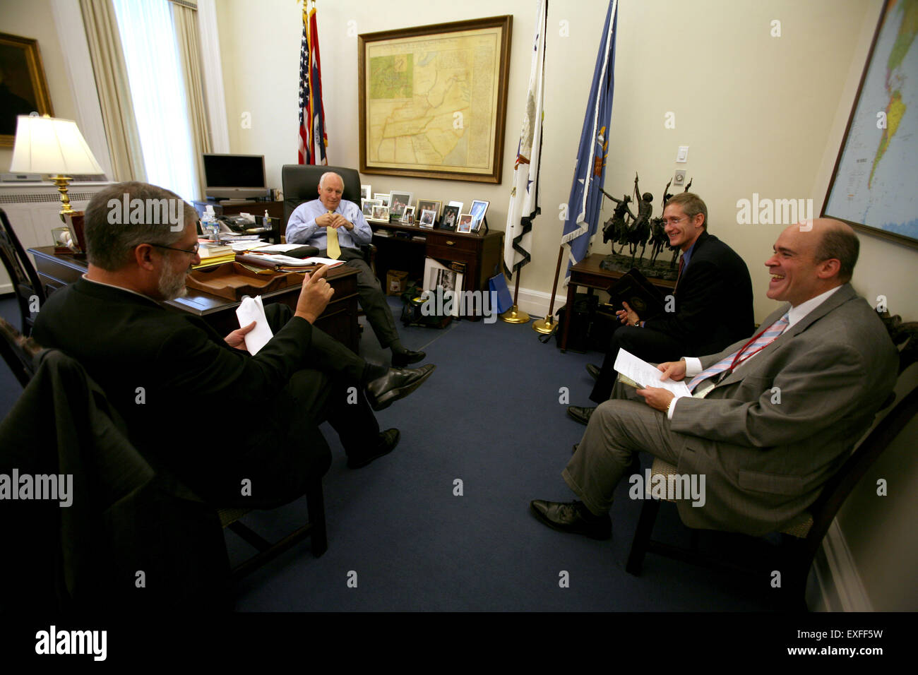 Vice President Cheney Meets with David Addington, John Hannah and Stock ...