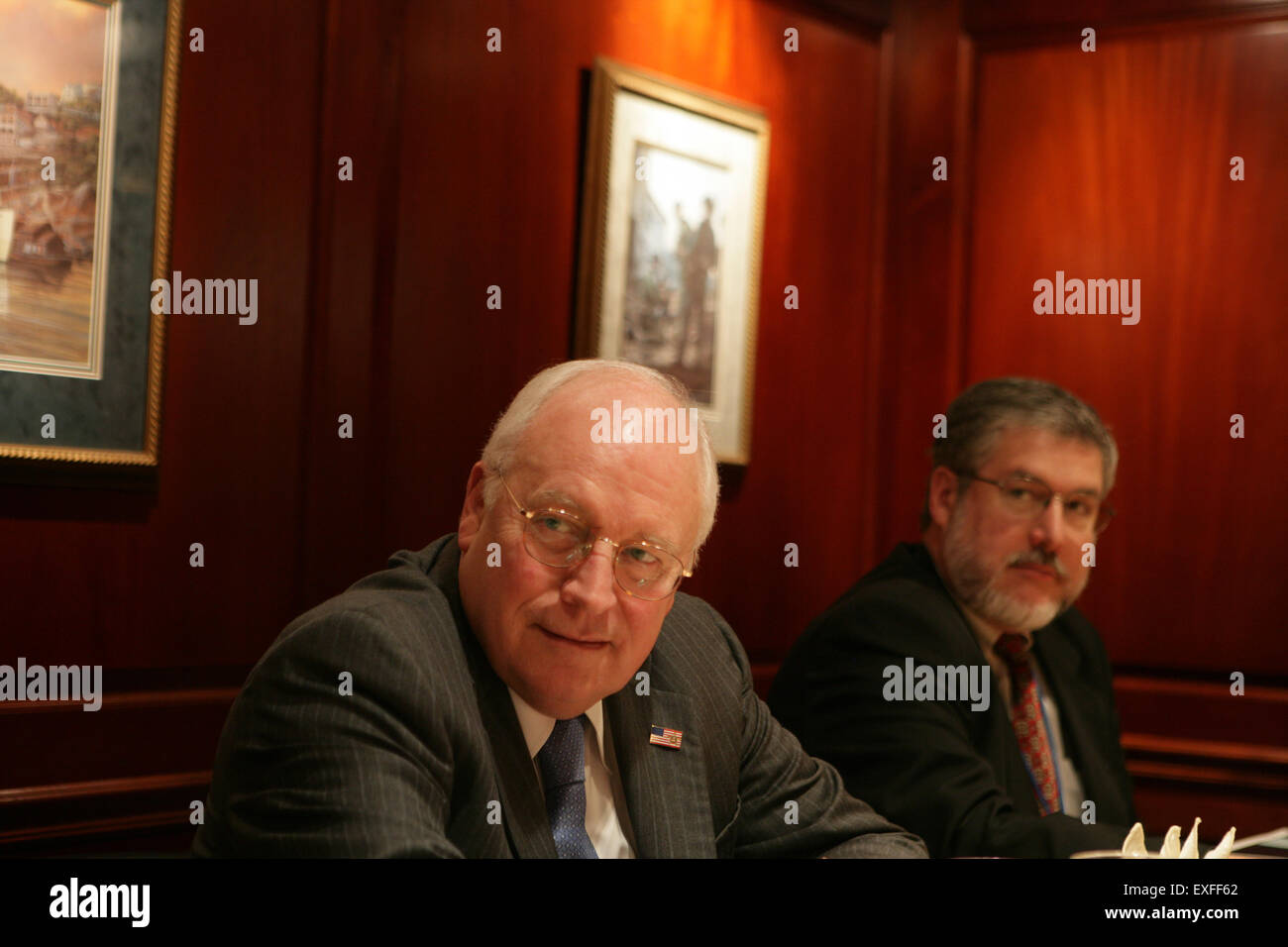 Vice President Cheney Meets with David Addington, Karl Rove and Stock ...
