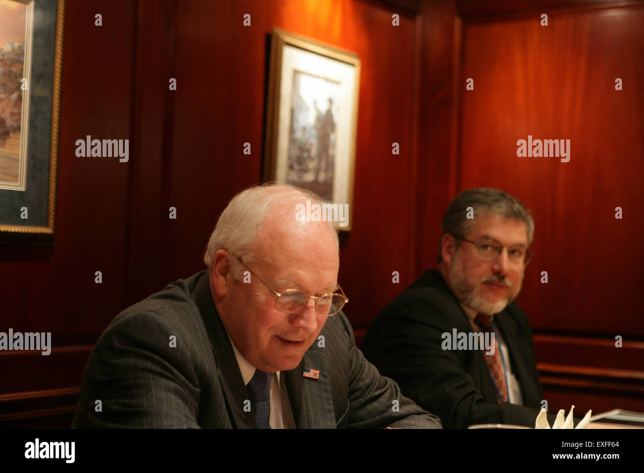 Vice President Cheney Meets with David Addington, Karl Rove and Stock ...