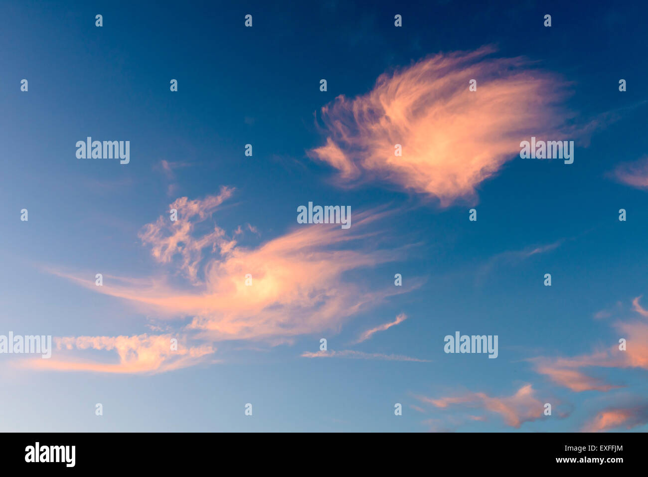 Cirrus clouds at sunset hi-res stock photography and images - Alamy