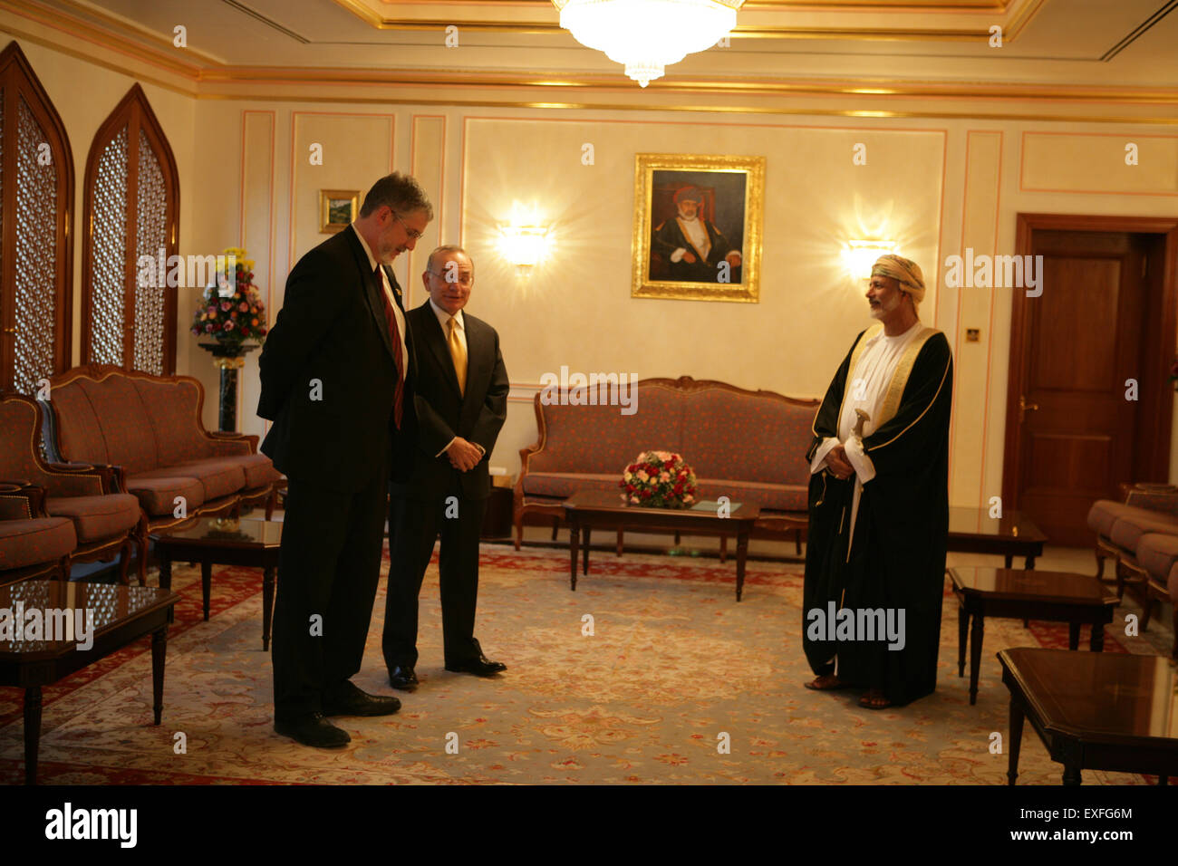 David Addington Meets the Sultan of Oman in Muscat, Oman Stock Photo ...