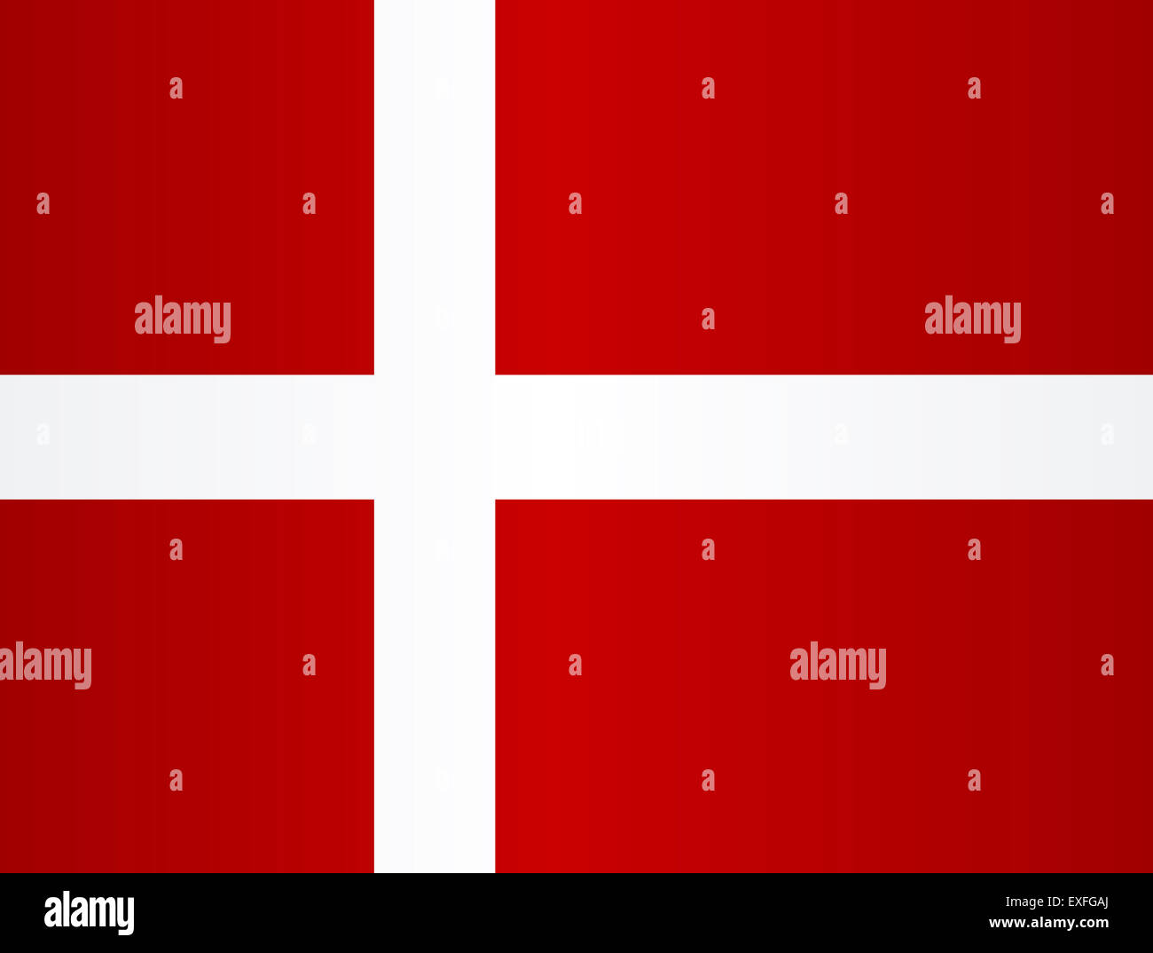 The red and white flag of Denmark Stock Photo - Alamy