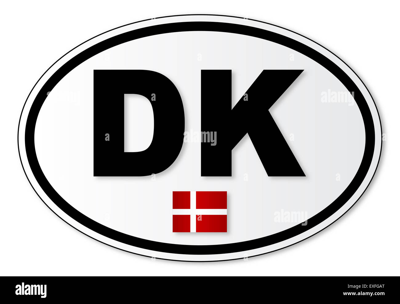 The DK plate attached to vehicles from Denmark when traveling abroad ...