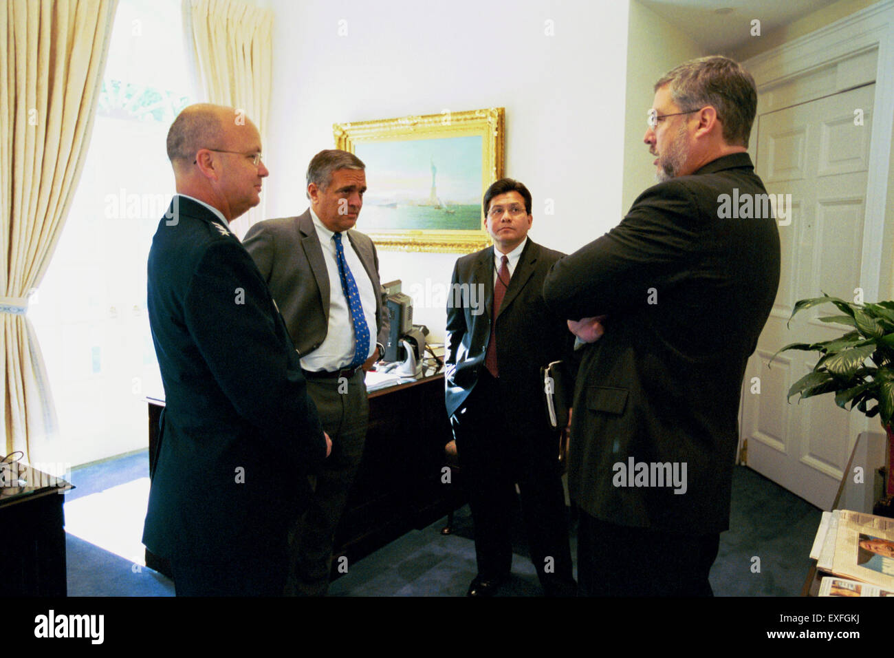 David Addington Outside the Oval Office with Michael Hayden, George ...
