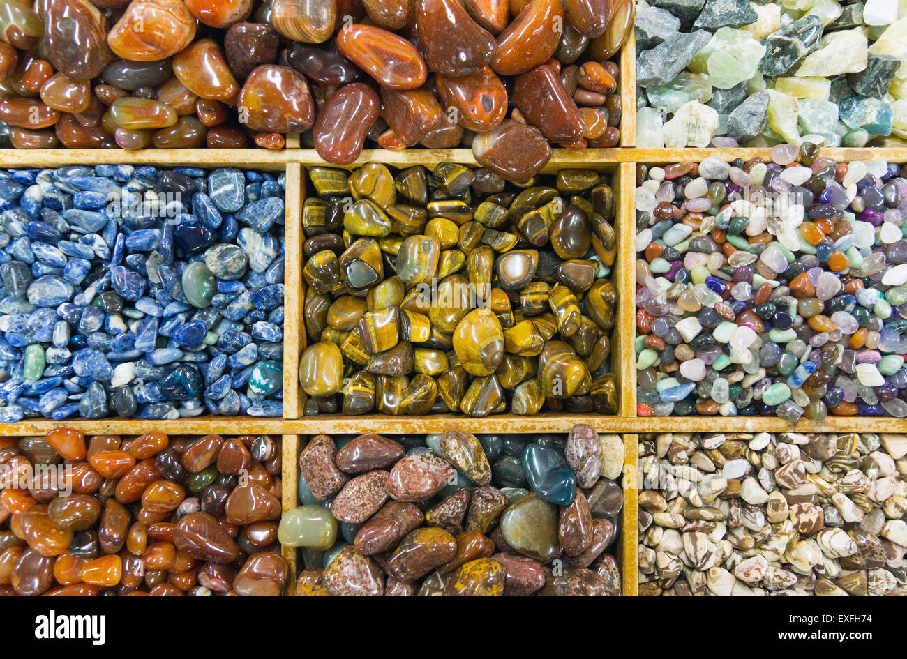 A variety of some beautiful semiprecious stones Stock Photo - Alamy