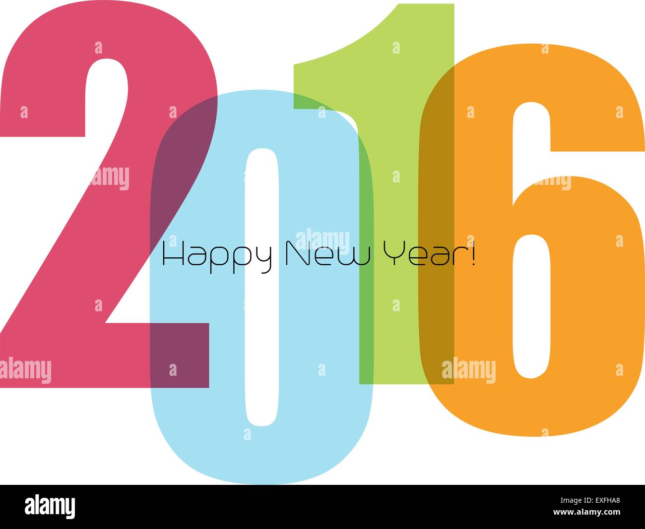 Happy new year greeting with number Stock Vector Image & Art - Alamy