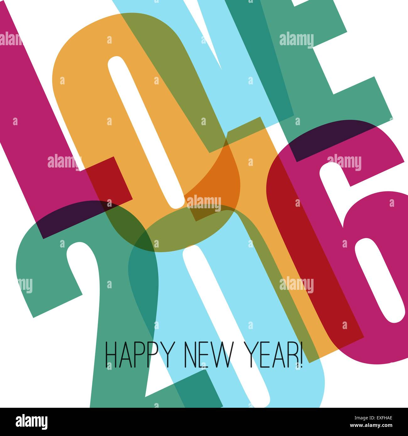 Happy new year greeting with number Stock Vector Image & Art - Alamy