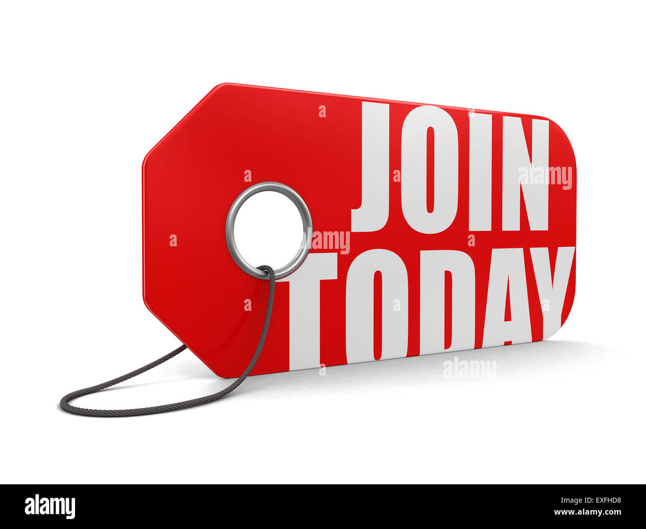 Label join today. Image with clipping path Stock Photo - Alamy