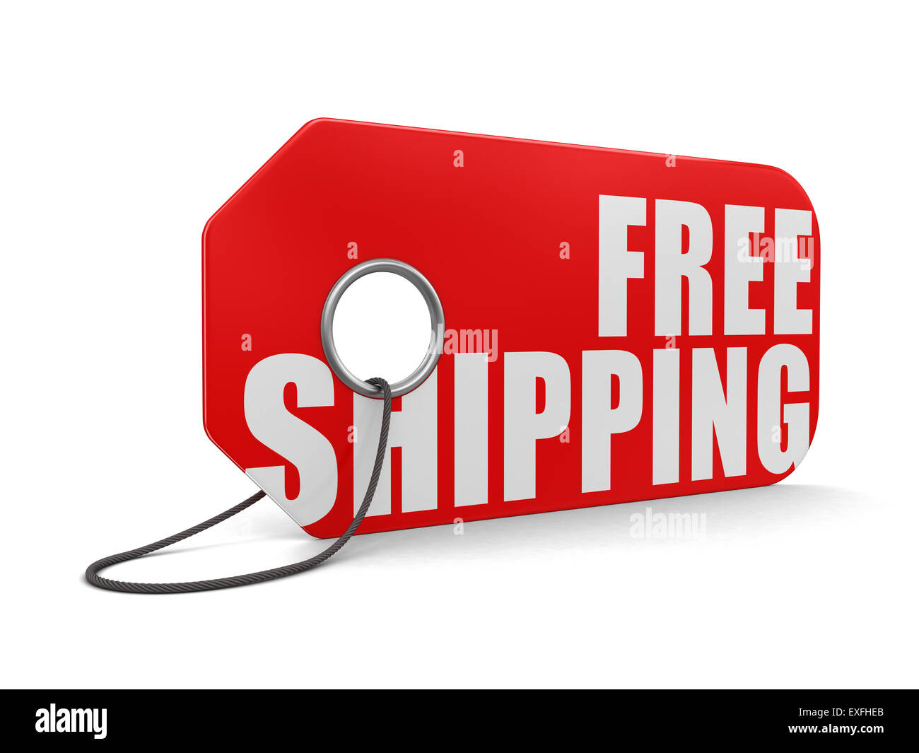 Label free shipping. Image with clipping path Stock Photo - Alamy