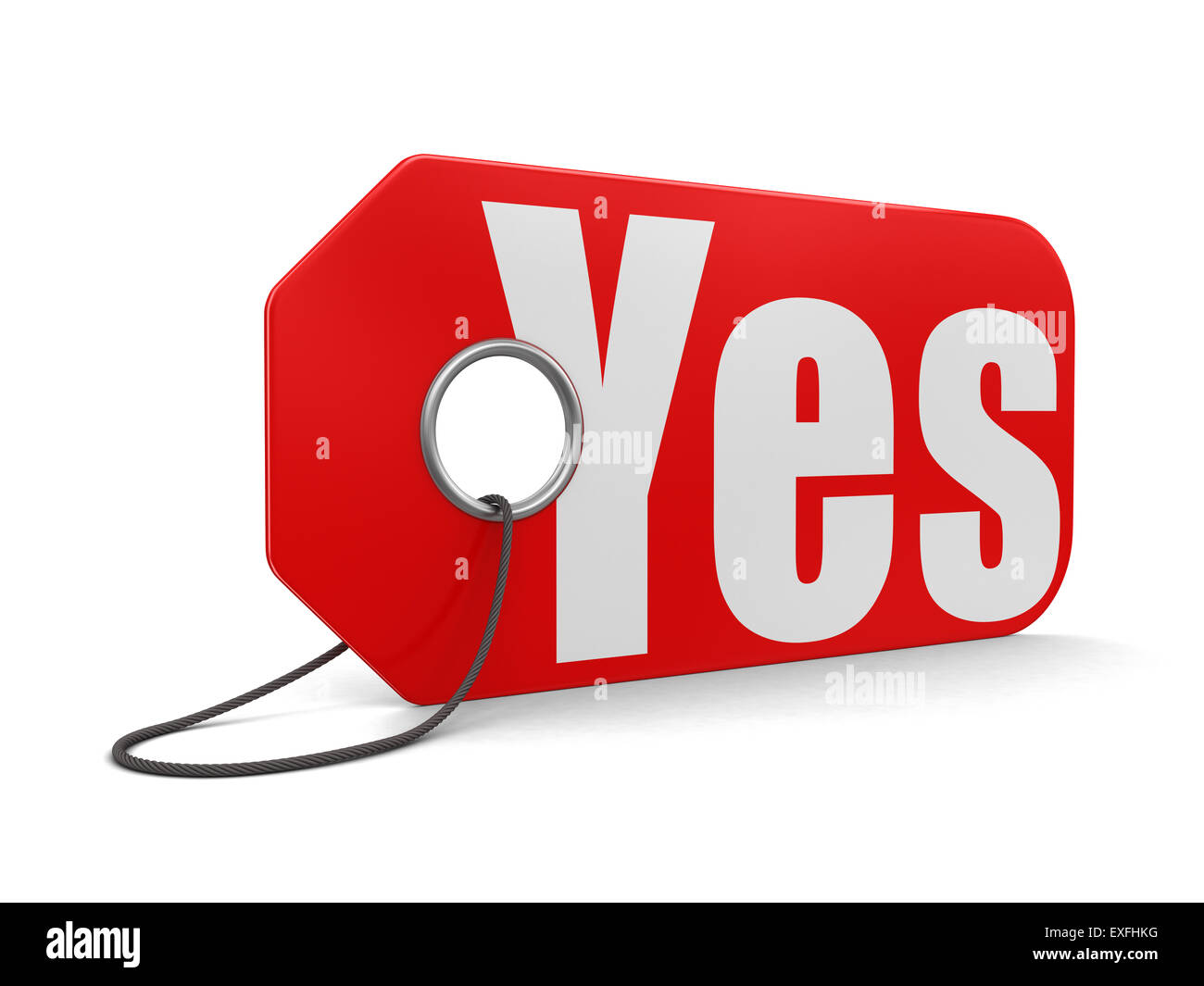 Label yes. Image with clipping path Stock Photo - Alamy