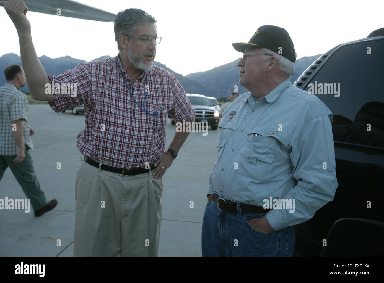 David Addington and Friends Arrive at Airport in Jackson, Wyoming Stock ...