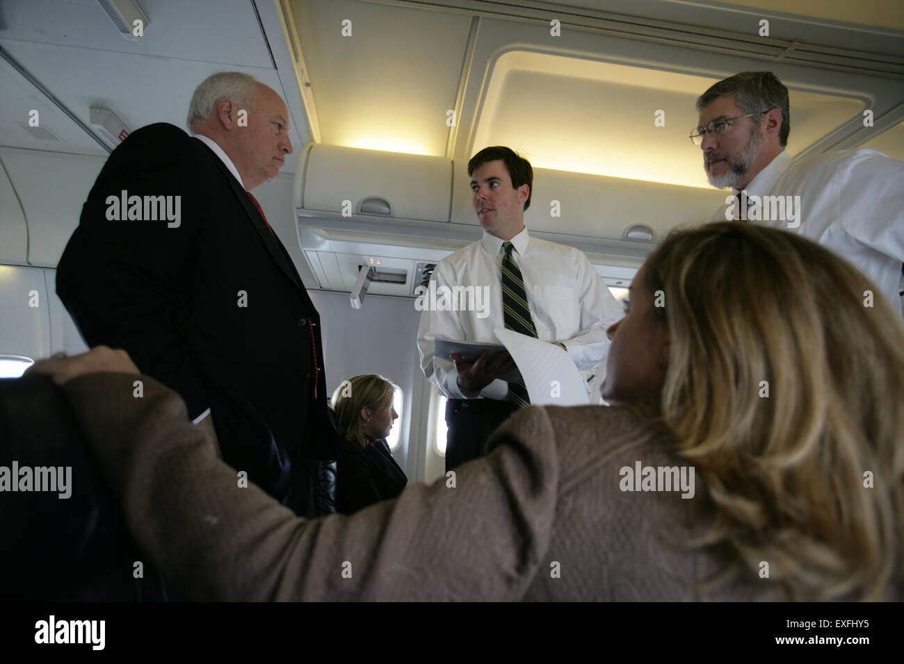 Vice President Cheney with Lea Anne McBride, Charlie Durkin and Stock ...