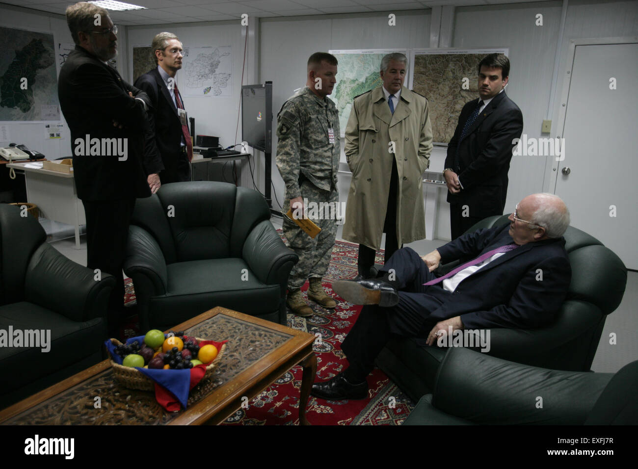 Vice President Cheney, David Addington, and Vice Presidential Staff at ...