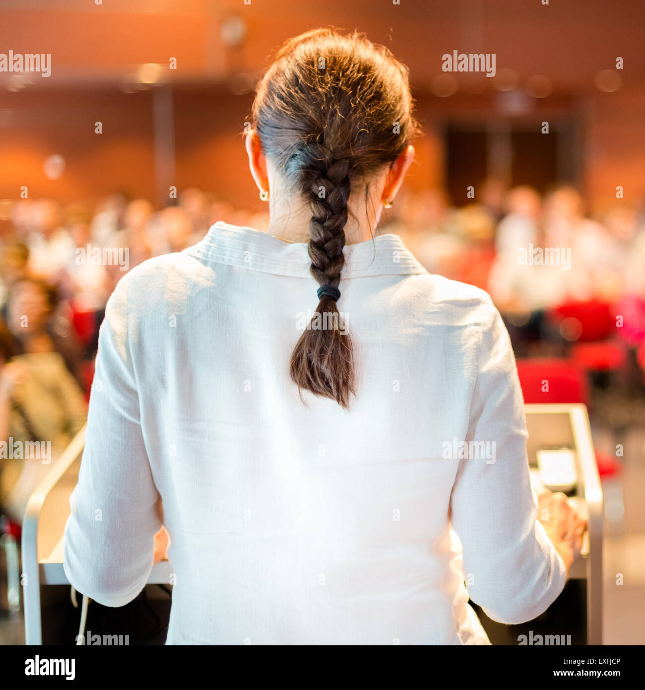 Female academic professor lecturing at faculty Stock Photo - Alamy