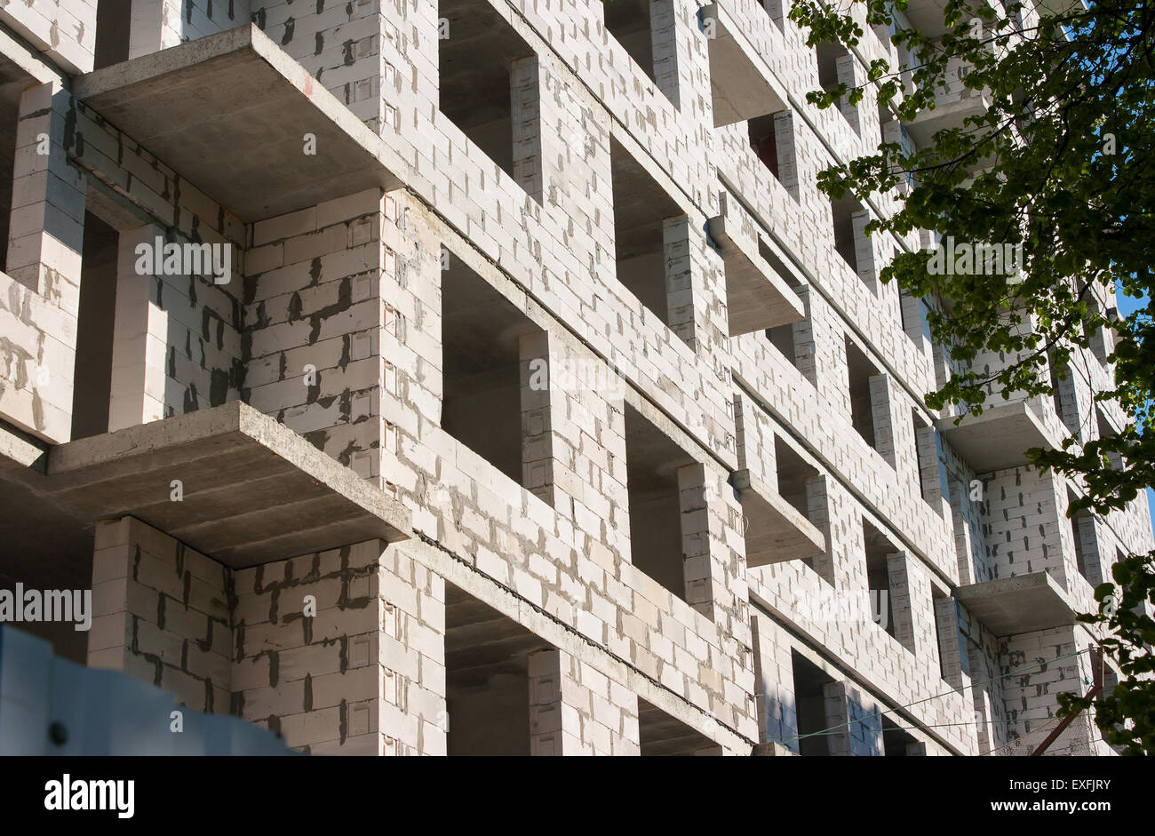 construction of apartment building detail closeup Stock Photo - Alamy