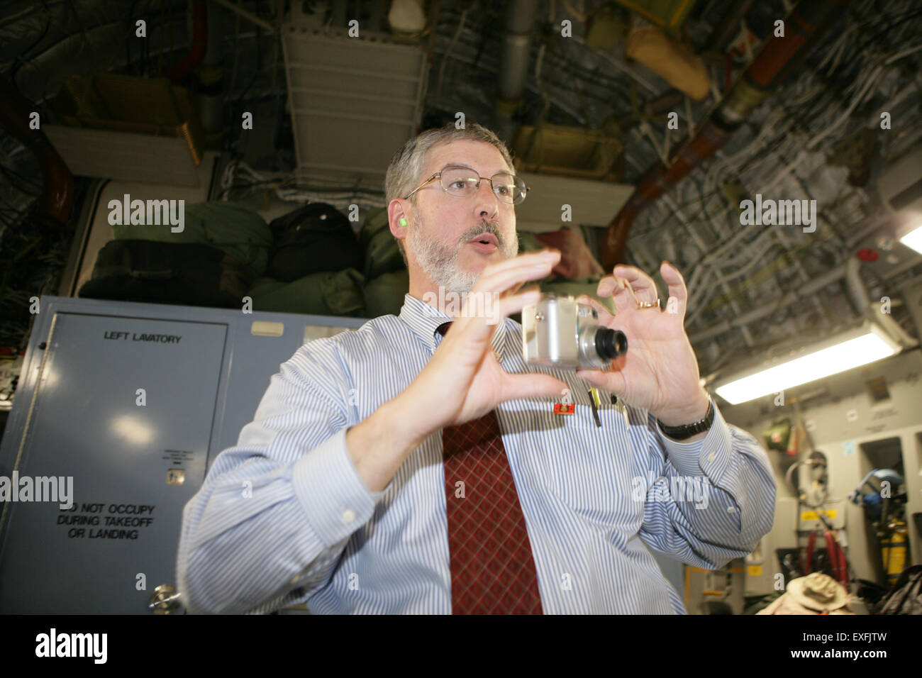 David Addington Aboard a C-17 En Route to Iraq Stock Photo - Alamy