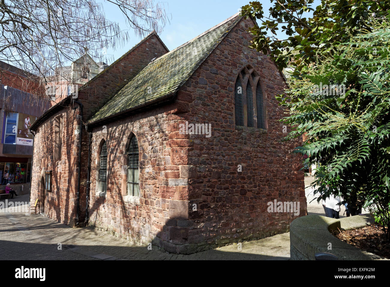 St Pancras Church, Guildhall Shopping Centre, Exeter, Devon, UK Stock ...