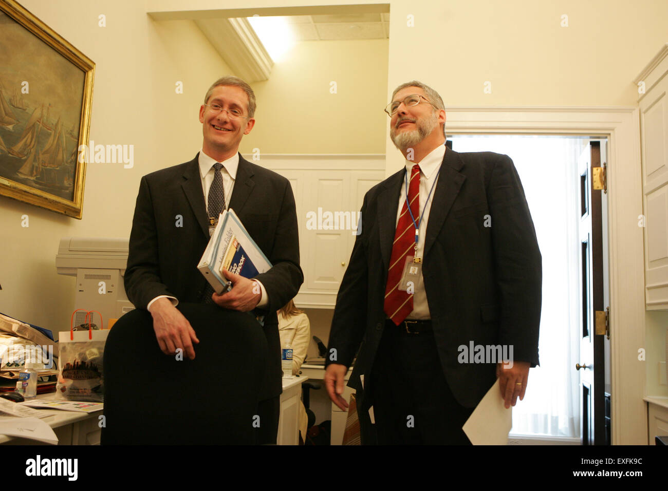 David Addington with John Hannah at the White House Stock Photo - Alamy