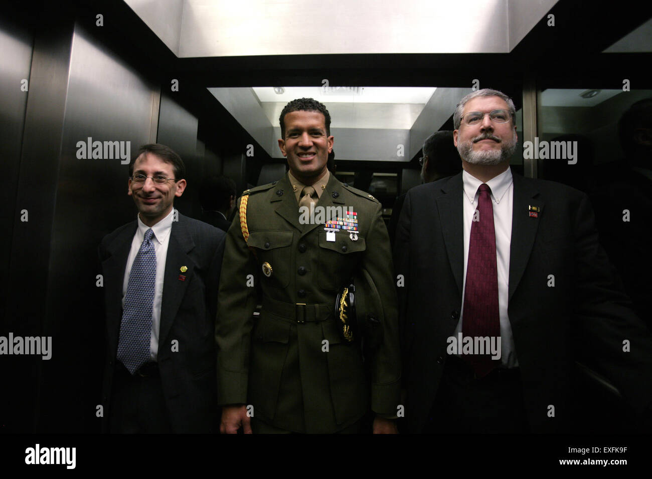 David Addington with Major David Jones and Colonel Dr Lewis Stock Photo ...