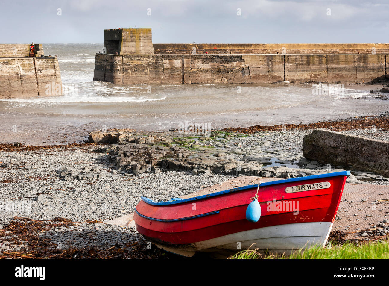 General view of Craster Harbour on an autumn afternoon Stock Photo - Alamy