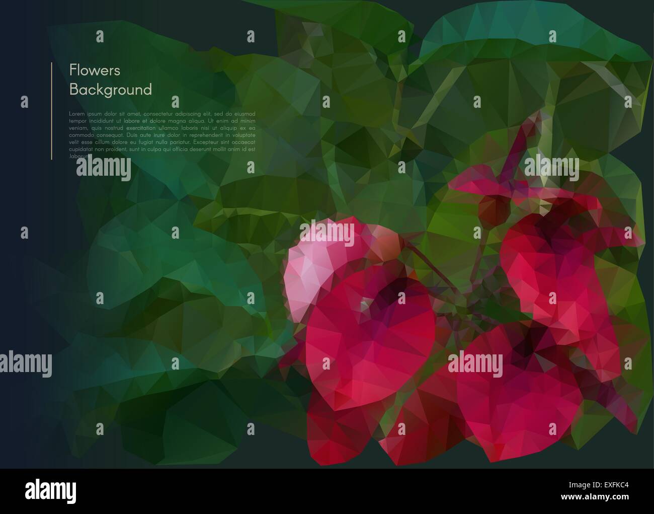 Flower polygonal mosaic. Vector eps 10 Stock Vector Image & Art - Alamy