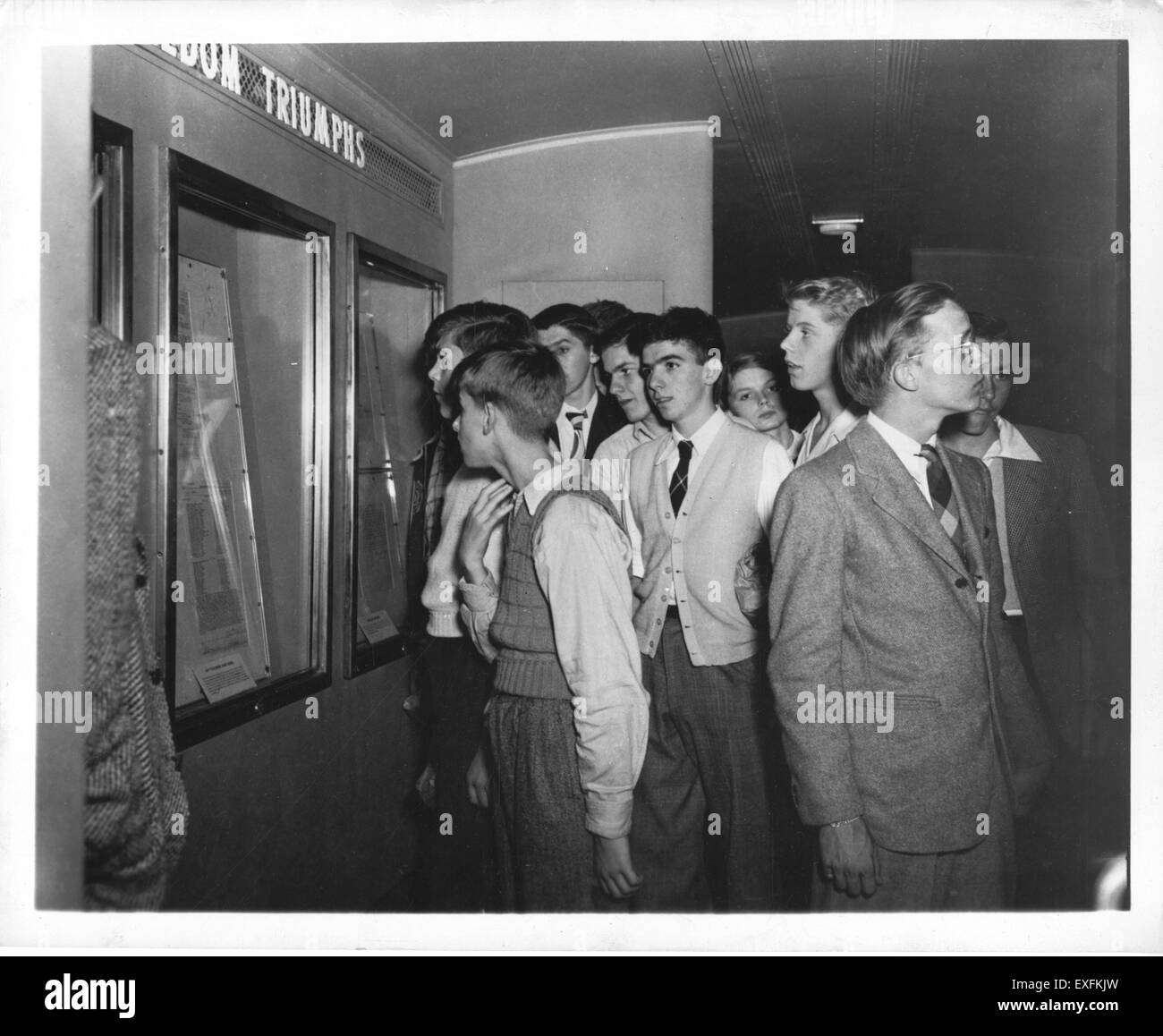 Photograph of a Group of Students Viewing the Documents on Stock Photo ...