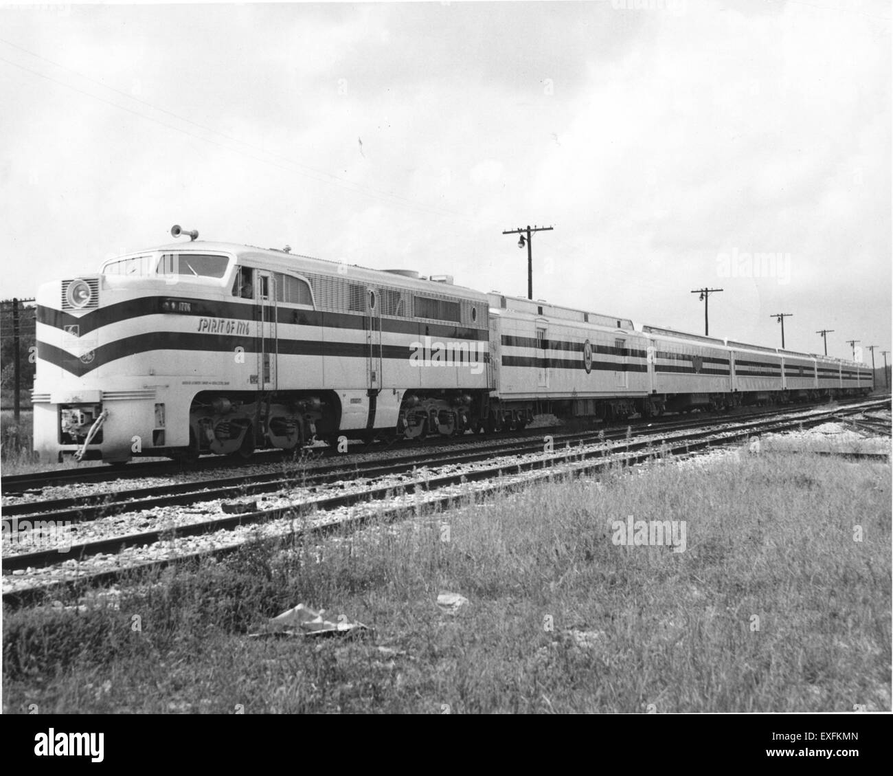 Photograph of the Freedom Train at a Station Stock Photo - Alamy