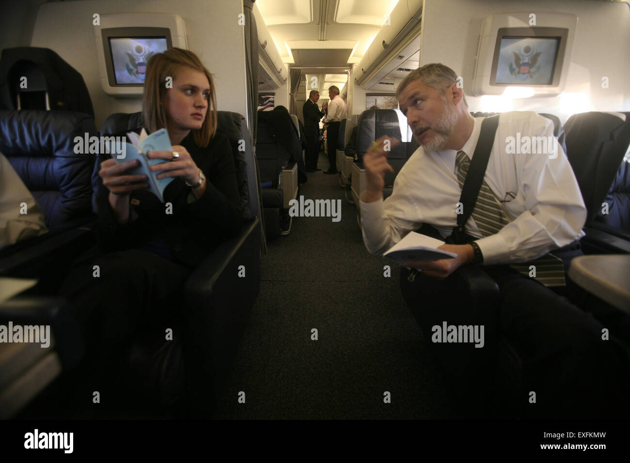 David Addington and Lucy Tutwiler Aboard Air Force Two En Stock Photo ...