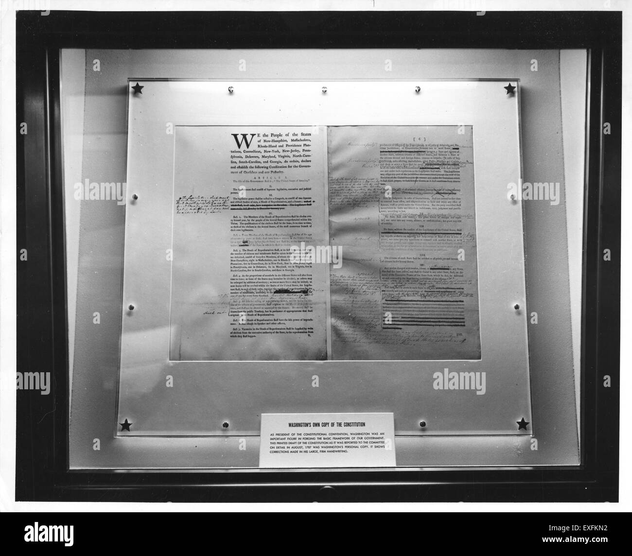 Photograph of Washington's Copy of the Constitution on the Freedom ...