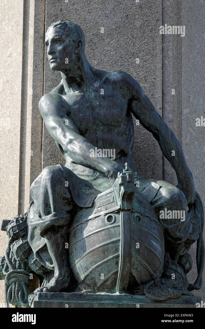 Detail of Exeter War Memorial, Northernhay Gardens, Exeter, Devon UK ...