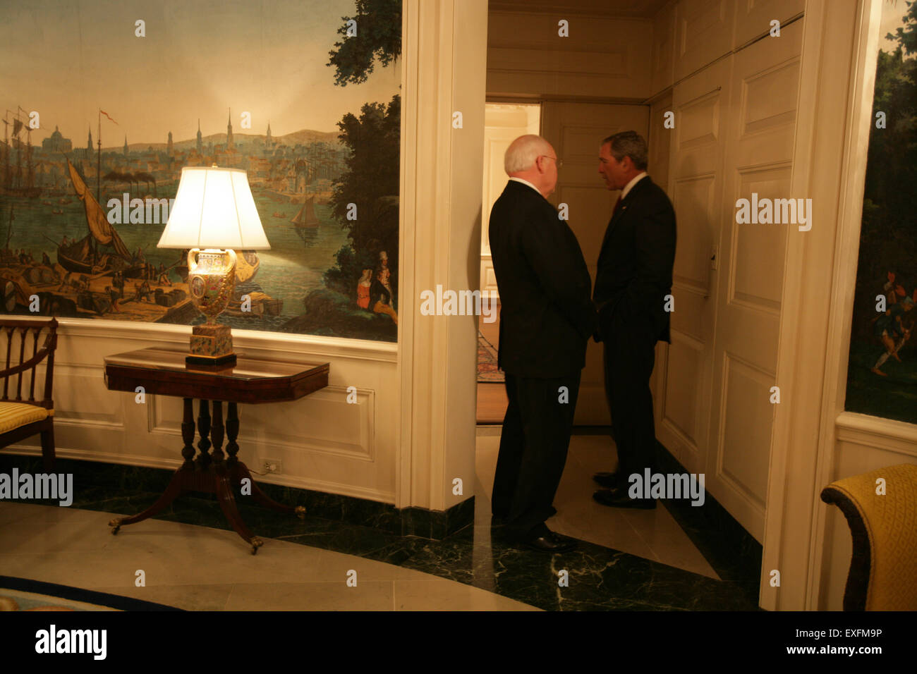 President Bush and Vice President Cheney in the Diplomatic Reception ...