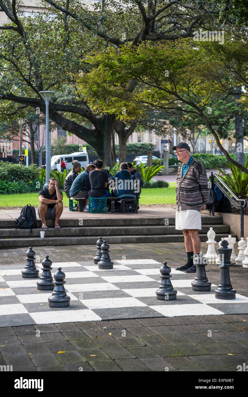 Giant chess, Hyde Park, Sydney, Australia Stock Photo - Alamy