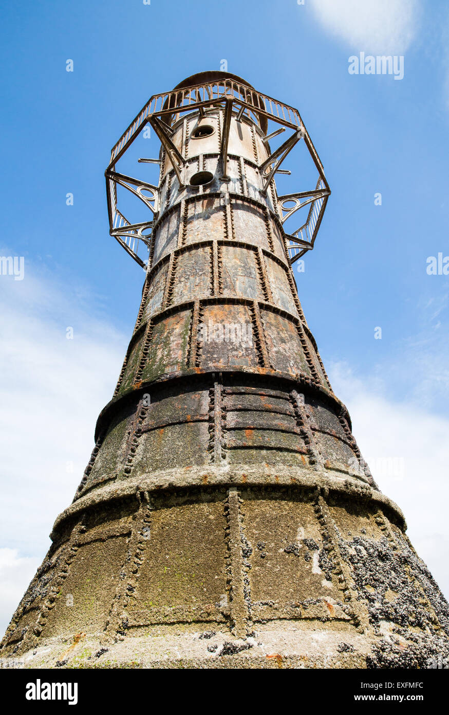 Derelict Whiteford lighthouse on the Gower peninsula in Wales is the ...