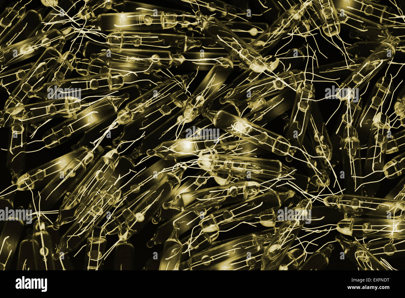 lots of old fashioned energy consuming tungsten filament light bulbs ...