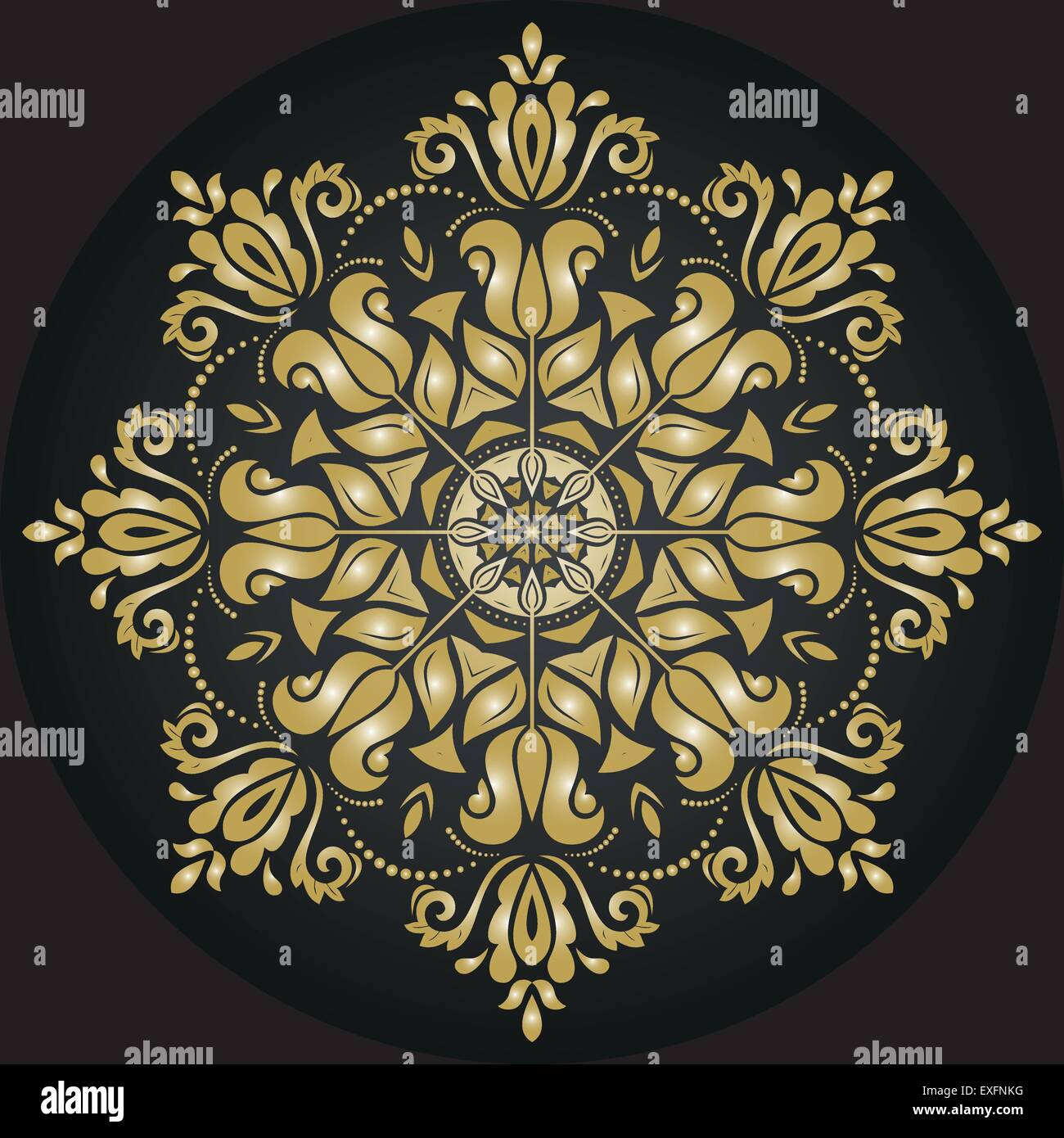 Damask Vector Orient Pattern Stock Vector Image & Art - Alamy