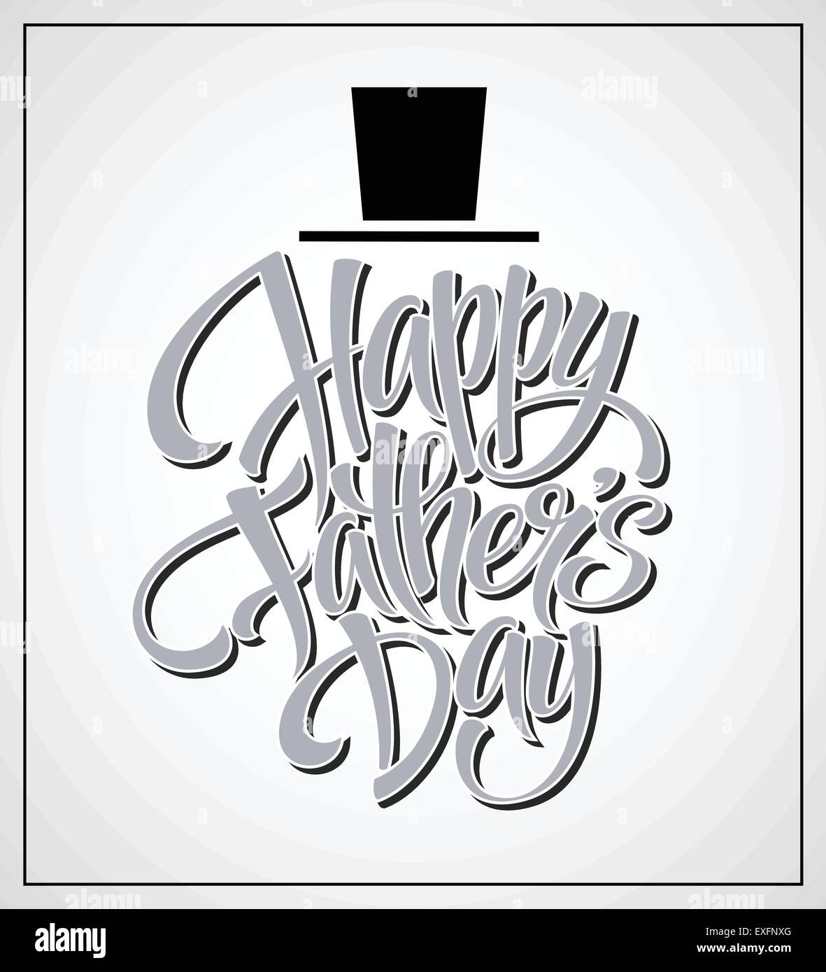 Happy Fathers Day Hand Lettering Card Vector Illustration Stock Vector Image And Art Alamy